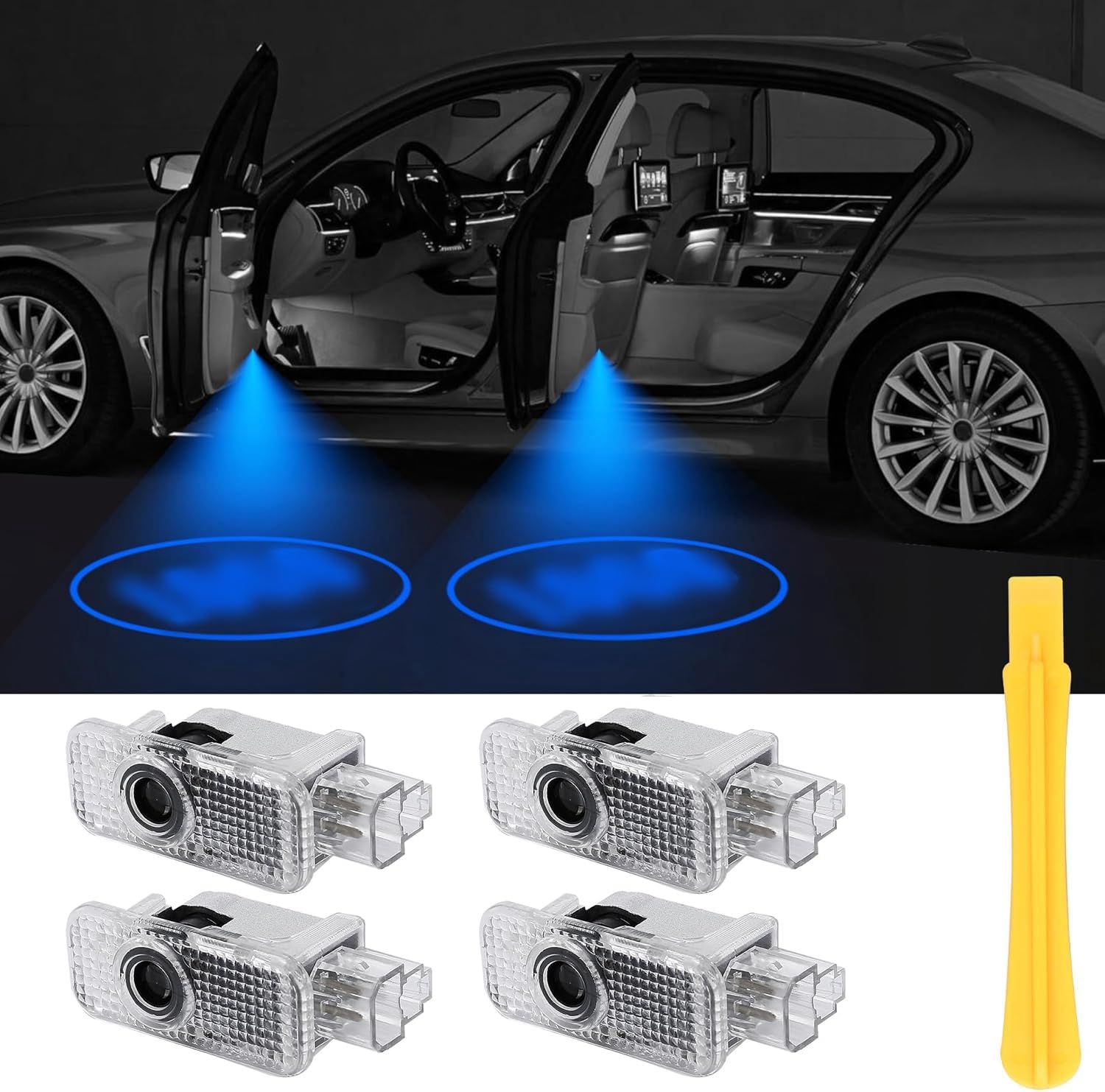 Amazon.com: SSNNUU 2PCS Cool Car Door Lights Logo Projector,HD Car ...