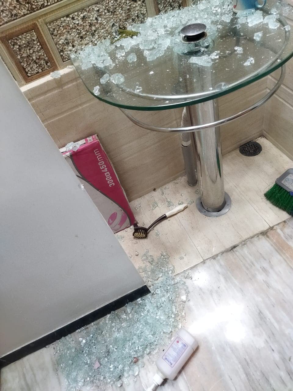 ARANAUT Moduler Vanity Wash Basin/Glossy Finish/Bathroom Sink/Vessel Sink Clear Batla Set With ...