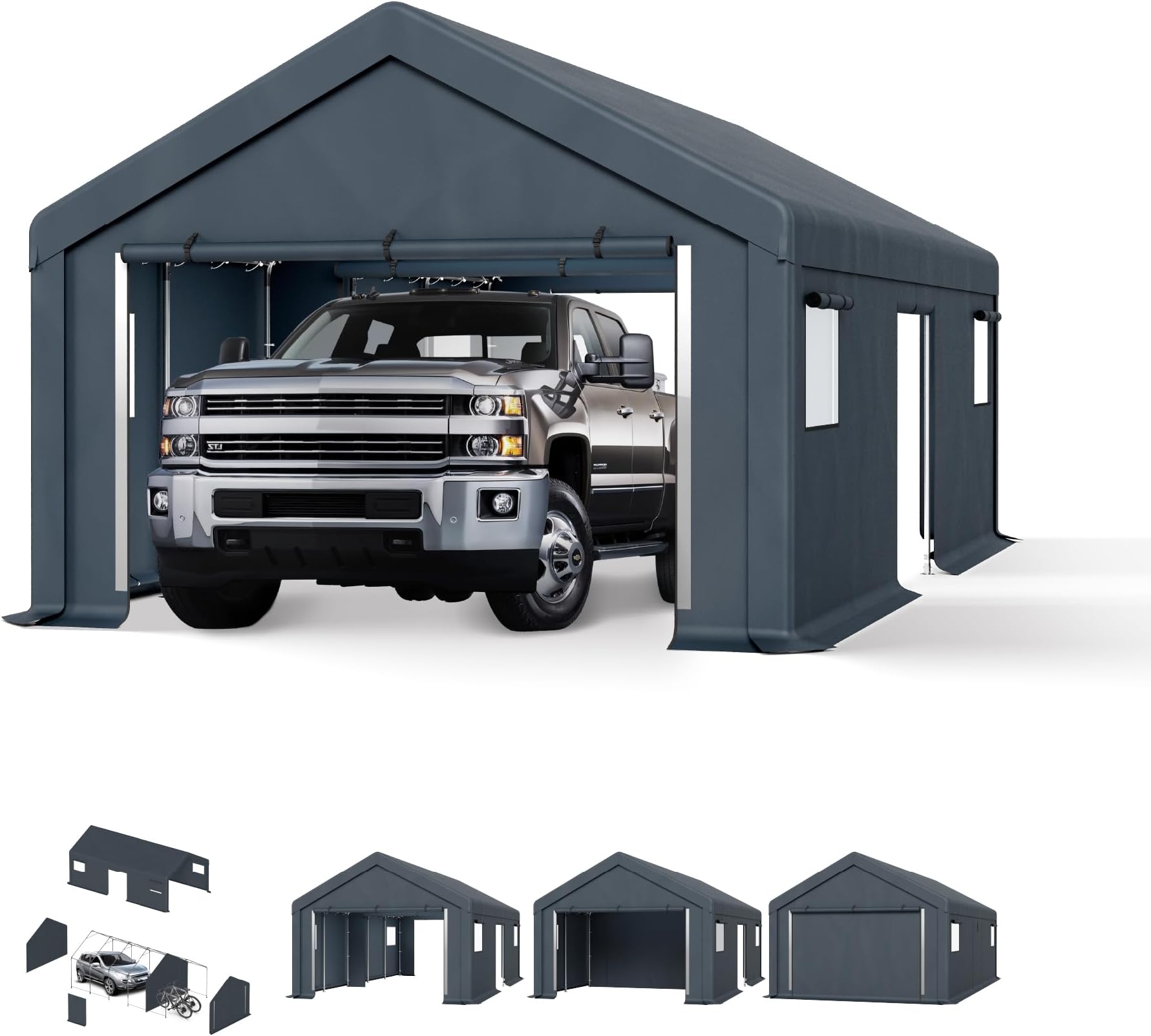 Amazon.com: GREEN PARTY Carport, 13'x24' Extra Large Heavy Duty Carport ...
