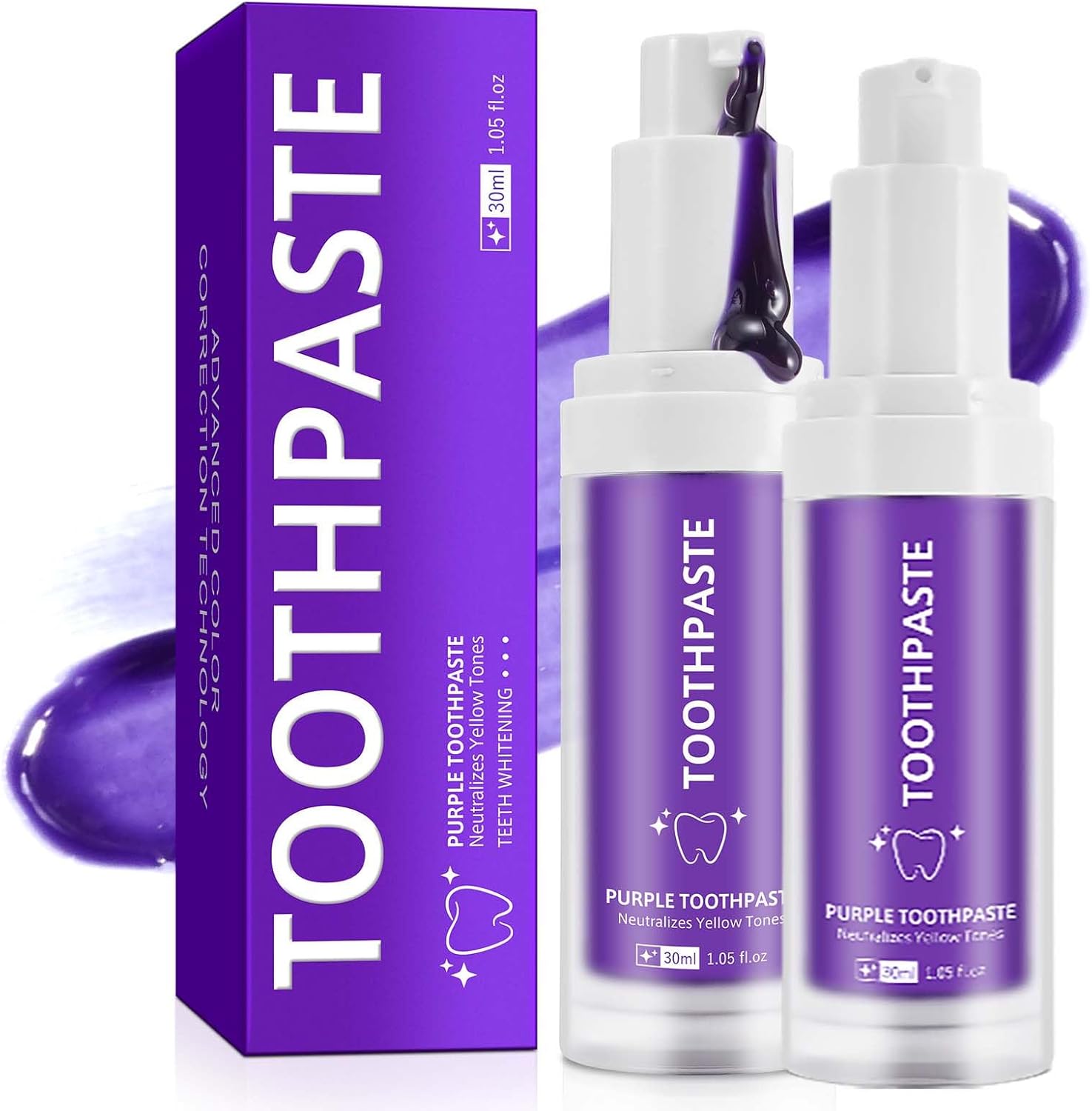 Amazon.com: Purple Toothpaste for Teeth Whitening |Purples Teeth ...