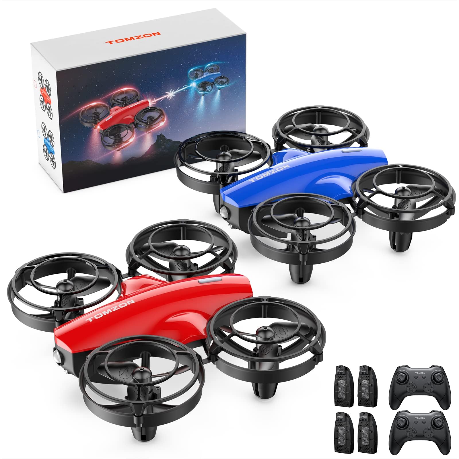 TOMZON 2 Pack A24 Drone for Kids with Battle Mode, Small RC Drone with ...