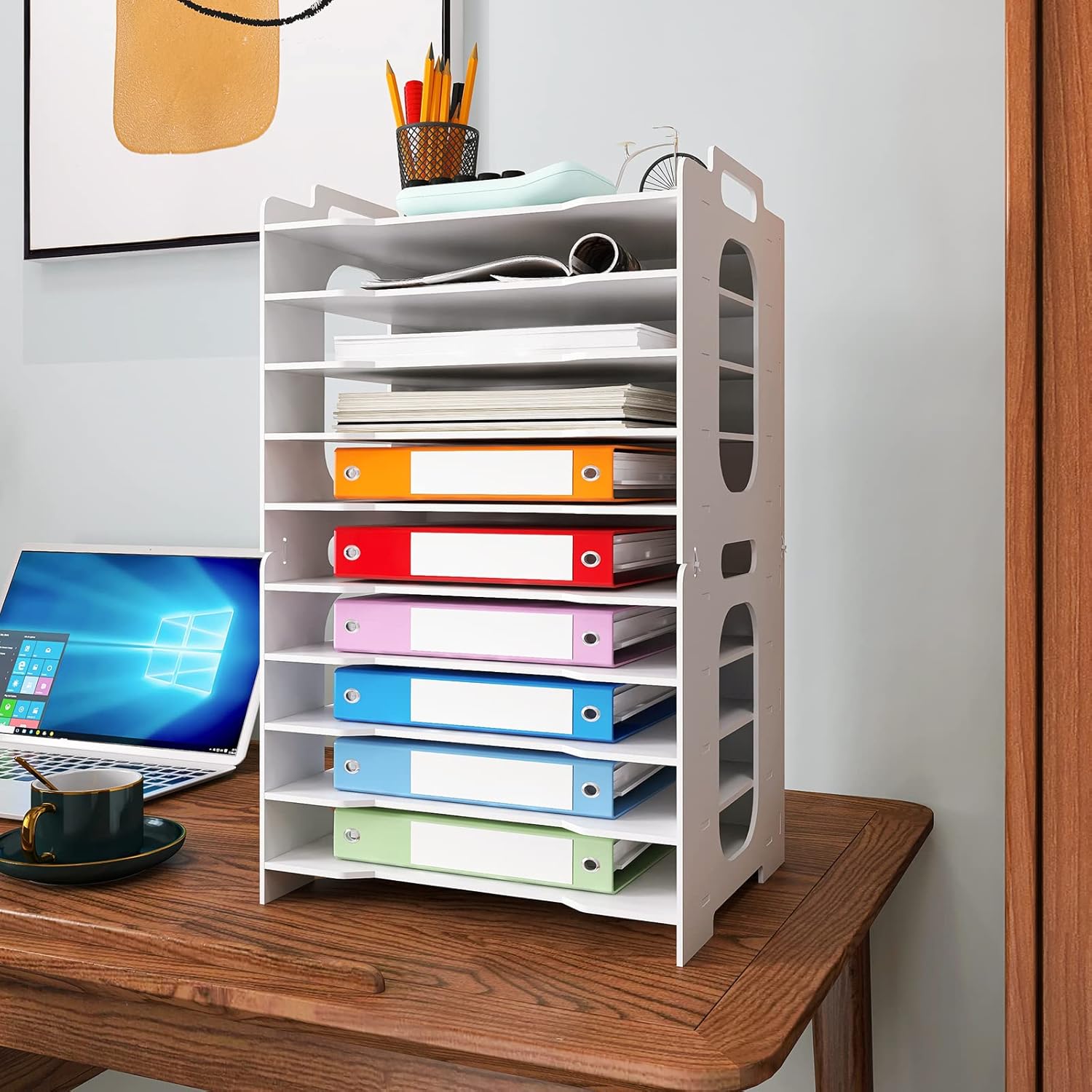 Natwind Office Paper Organizer for Desk Desktop Organizer File Holder ...