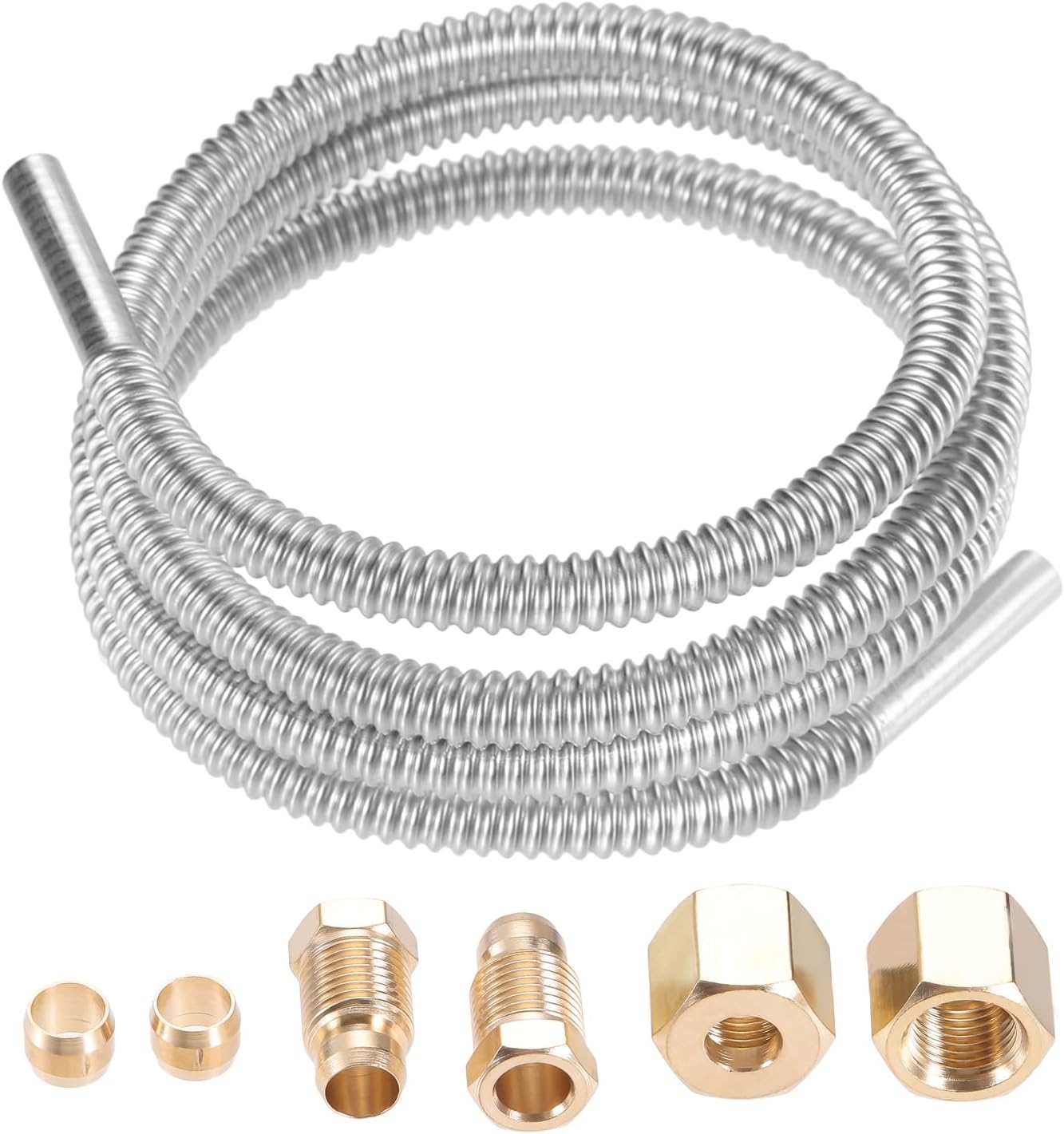 Amazon.com: MENSI 1/4" Aluminum Tubing with Compression Olive Fittings ...
