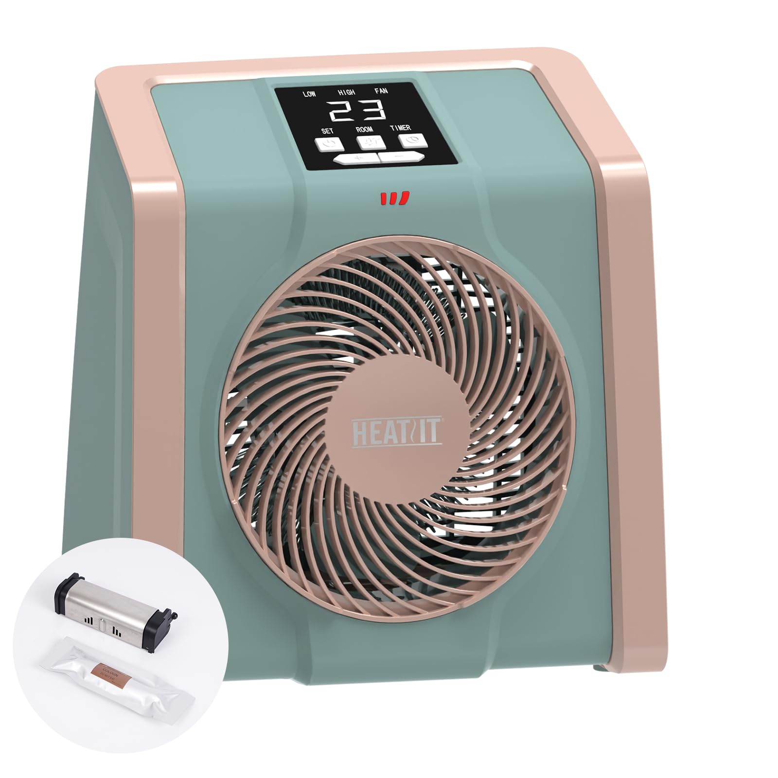 HEATIT 1500W Electric Space Heaters with Thermostat Portable Indoor ...