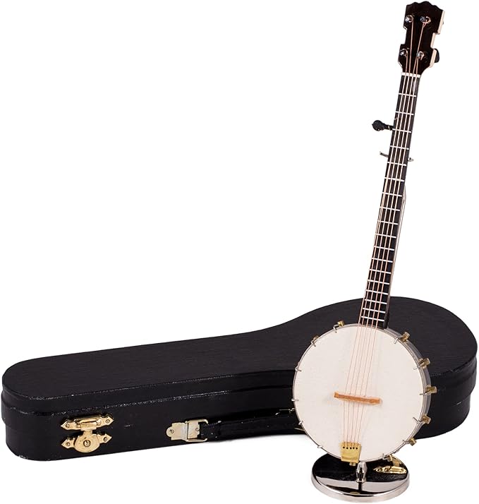 Amazon.com: Banjo Miniature Replica Bright White 3 x 9 Resin Stone ...