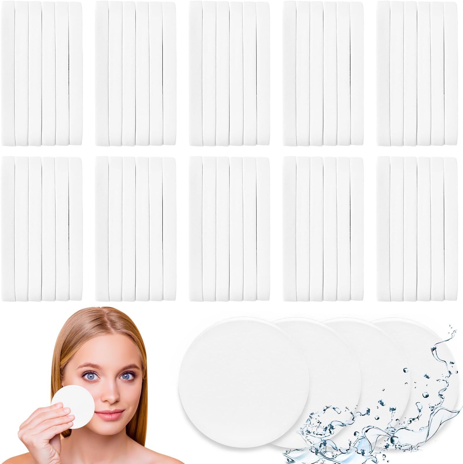 Amazon.com : 120 Pcs Facial Sponges Compressed,Facial Cleansing Pads ...