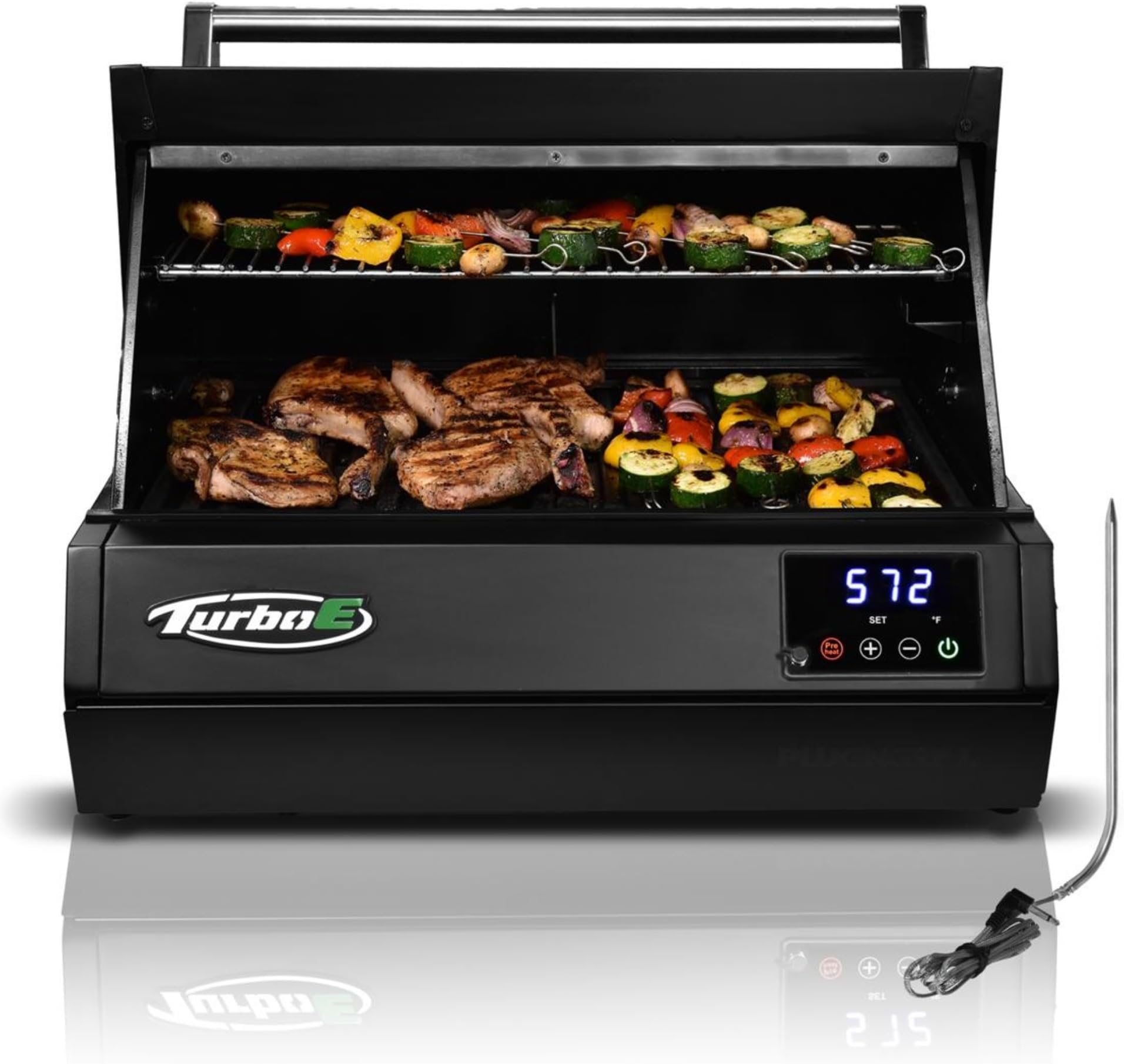 Amazon.com: Turbo E Outdoor Electric Grill by PLUGNGRILL - High-Power ...