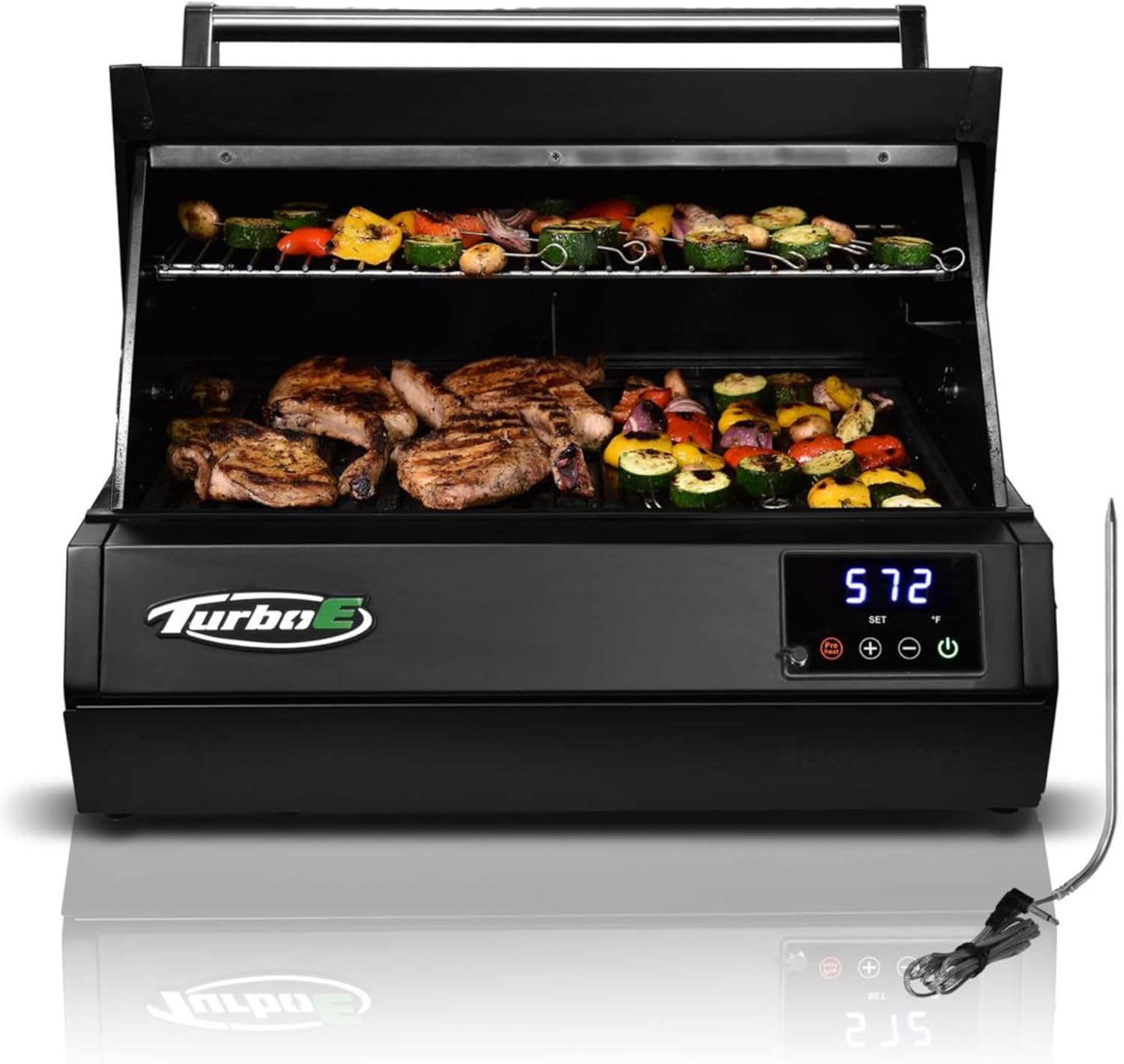 Amazon.com: Turbo E Outdoor Electric Grill by PLUGNGRILL - High-Power ...