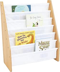 Amazon.com: Humble Crew Kids Bookshelf 6-Tier Book Rack Organizer ...