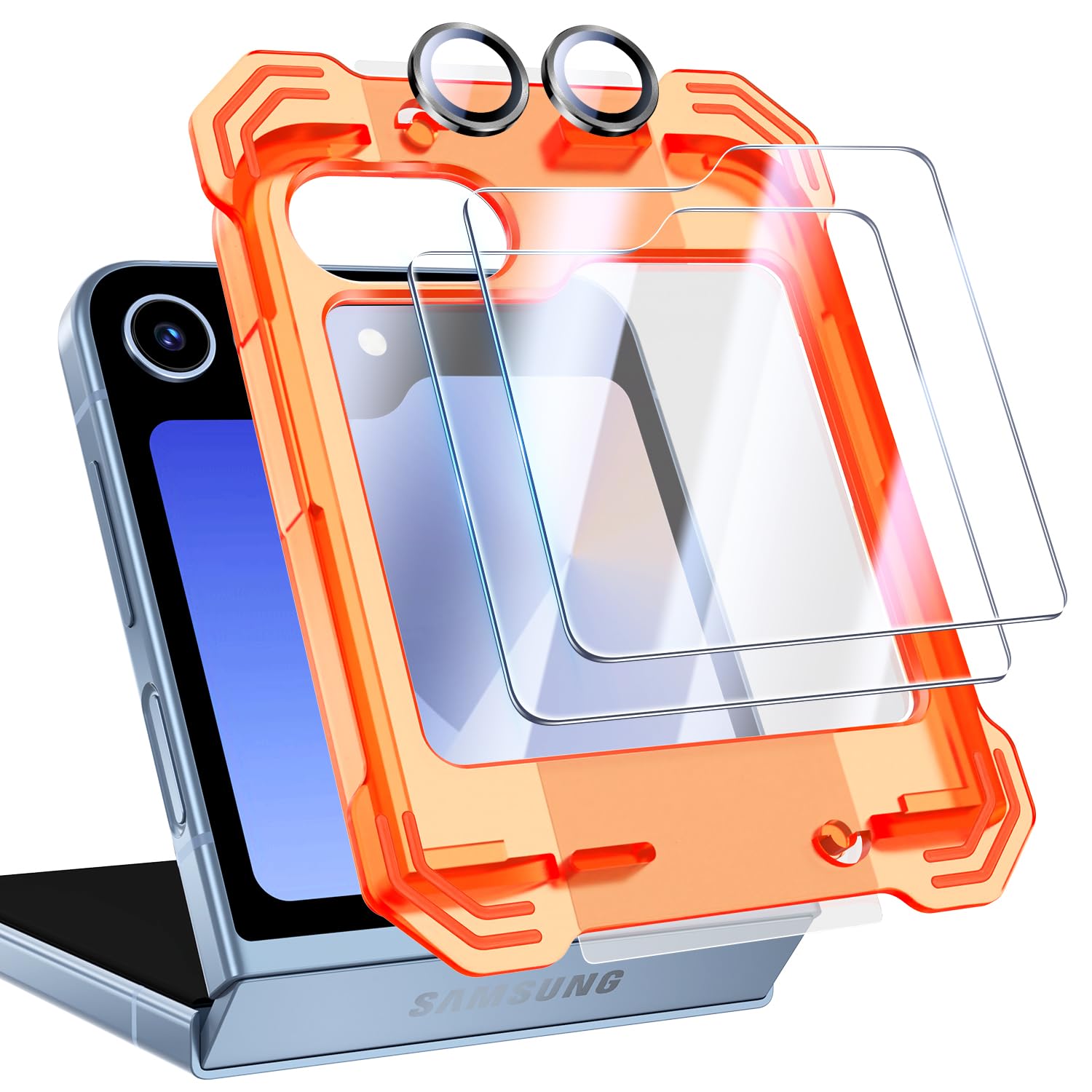 Amazon.com: UniqueMe for Z Flip 6 Screen Protector - [Auto Alignment ...