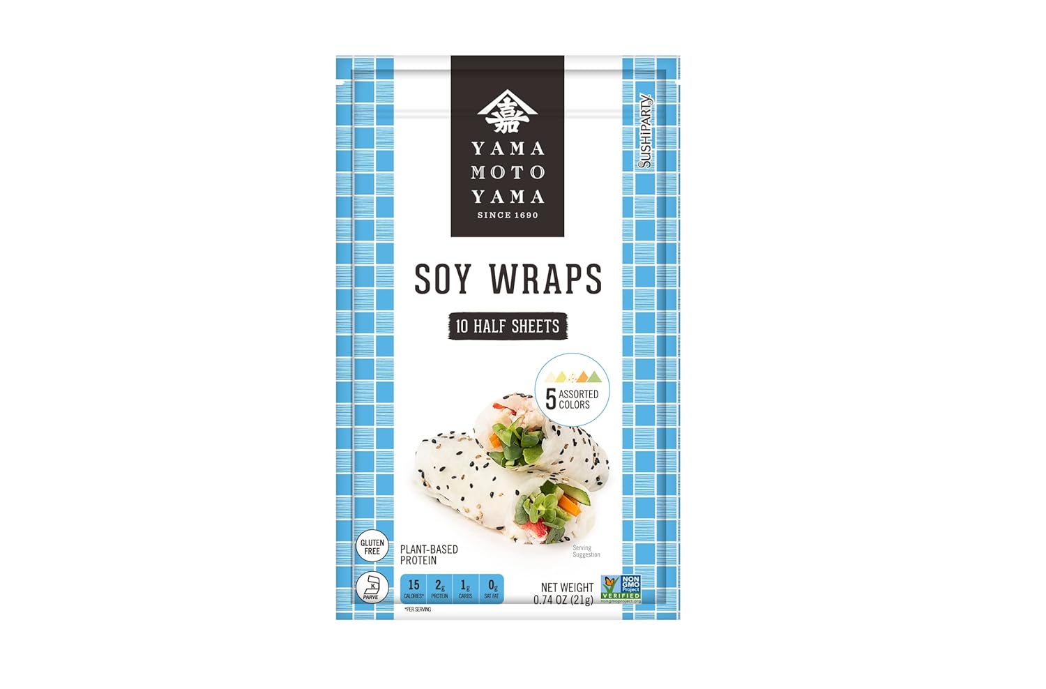 Amazon.com : Yamamotoyama Soy Wrapper Half Sheet, Sesame , 40 count ...