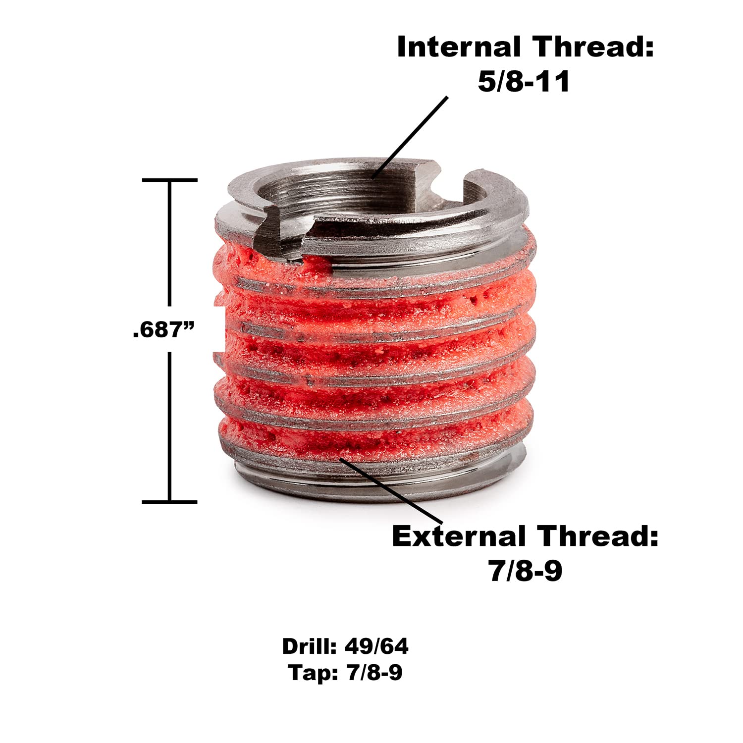 Snapklik.com : E-Z LOK - 303-10 E-Z Lok Externally Threaded Insert, 303 ...