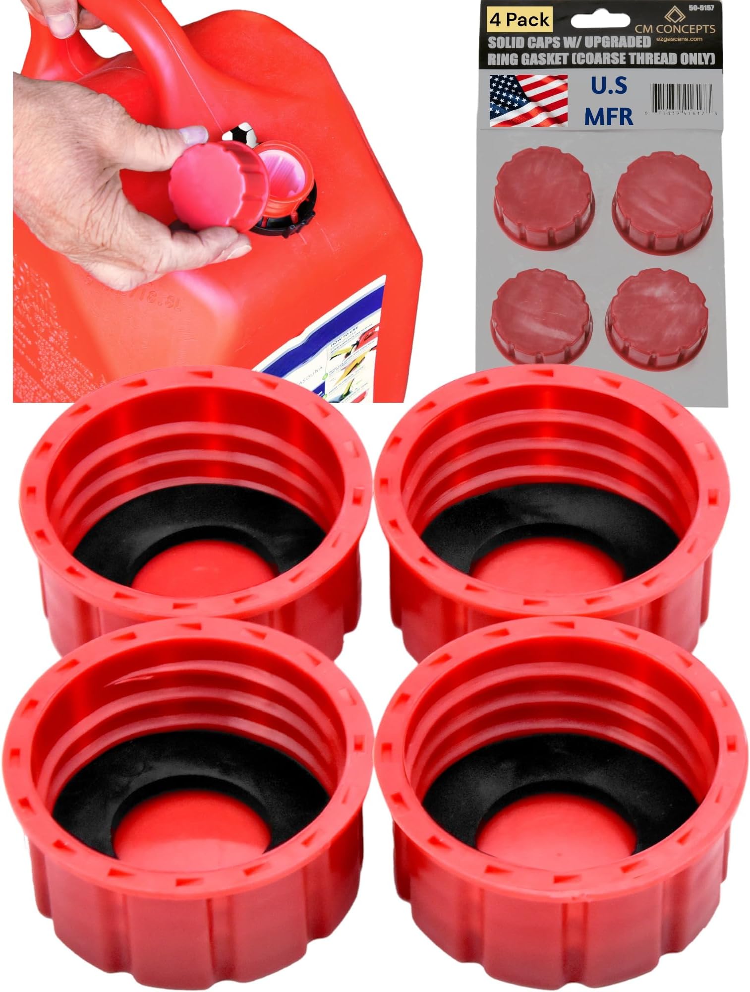 Amazon.com: The Original CM Concepts® U.S Coarse Thread Gas Can Solid ...