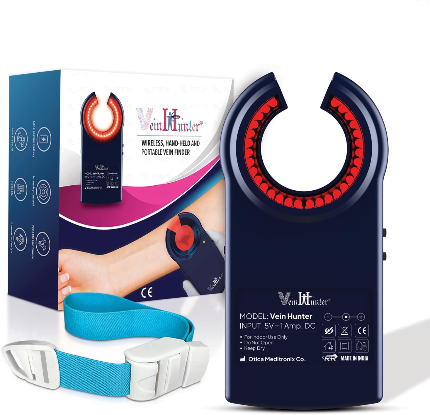 OTICA Pediatric LED Wrist Vein Finder Premium Vein Detector Neonatal ...