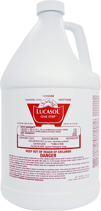 Amazon.com: Lucasol ONE Step Hospital Grade Disinfectant (Gallon ...