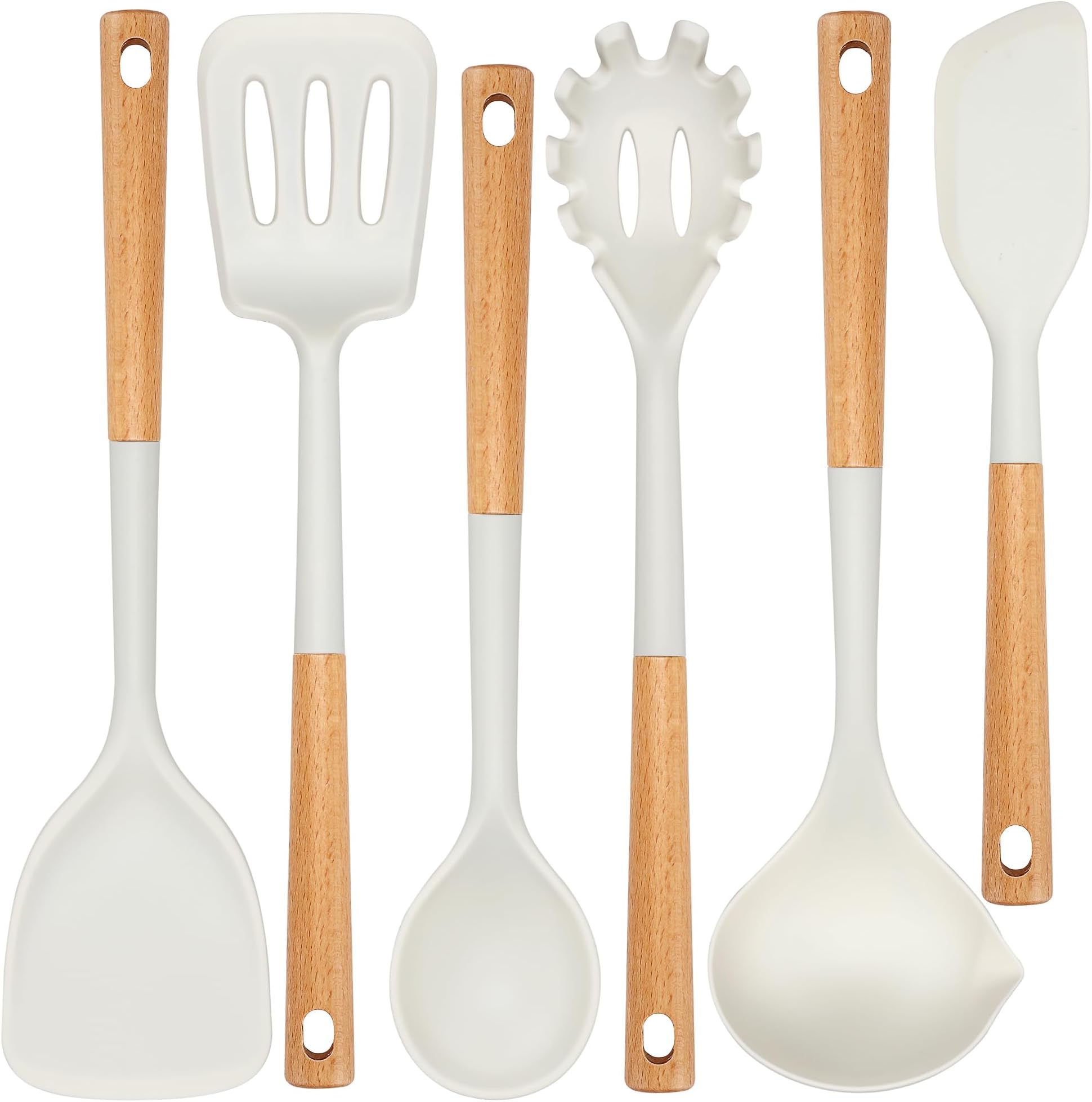 Amazon.com: Silicone Kitchen Utensils, P&P CHEF 7-Pieces Cooking ...