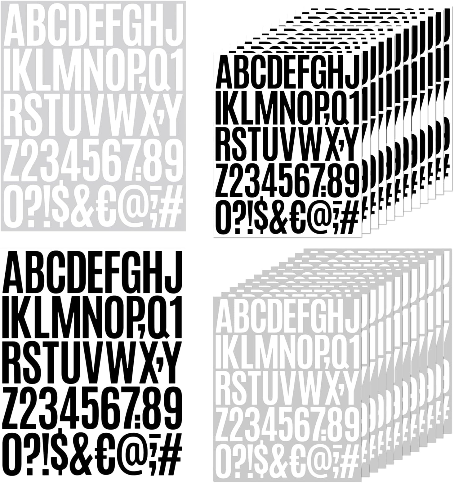 Amazon.com: 24 Sheets Iron On Letters for Clothing, 2 inch Heat ...