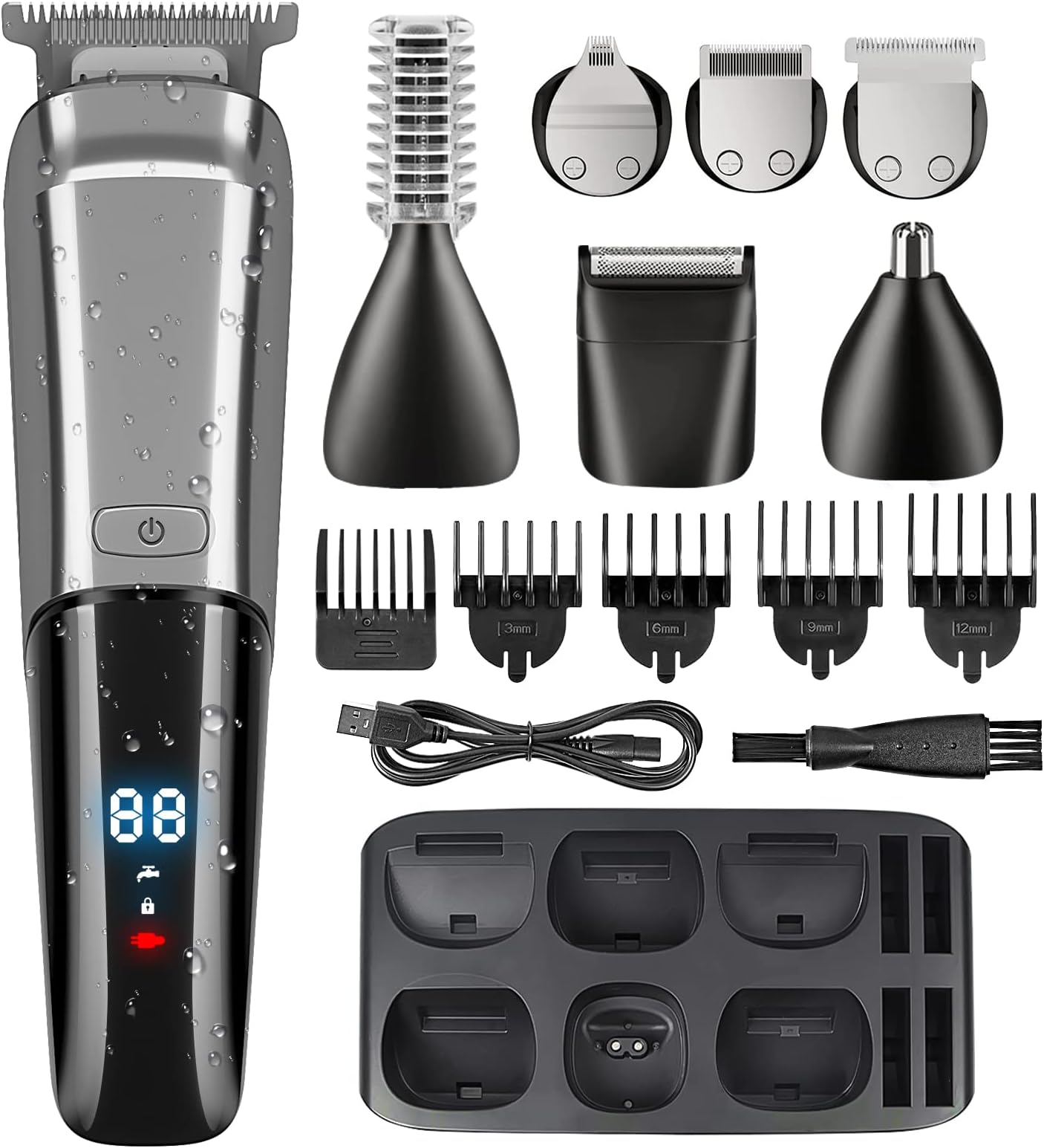 Amazon.com: Beard Trimmer, Cordless Hair Clippers for Men Body Hair ...