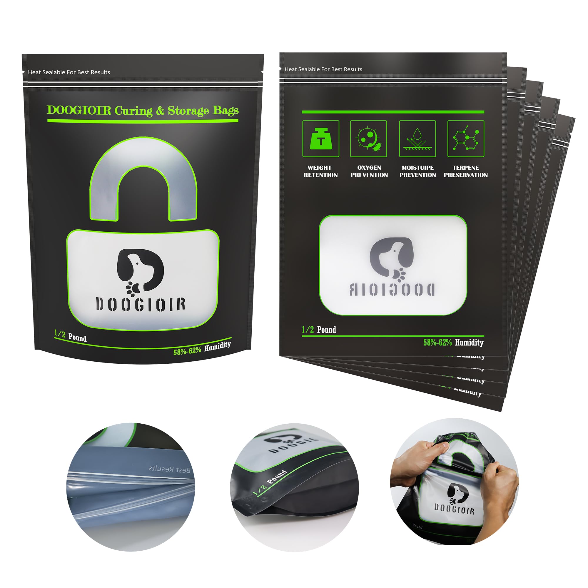 Amazon.com: 1/2 LB Curing & Storage Bags, Curing Bags for Food Storage ...
