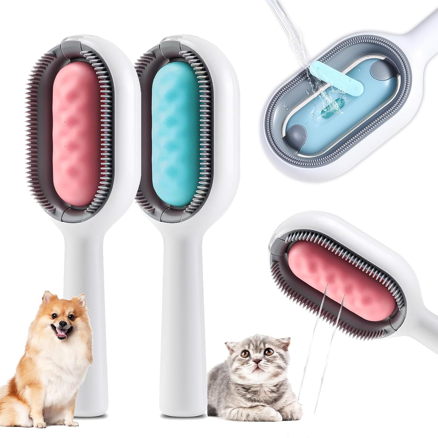 Amazon.com: Mivofun 4 in 1 Pet Hair Removal Comb with Gravity Water ...
