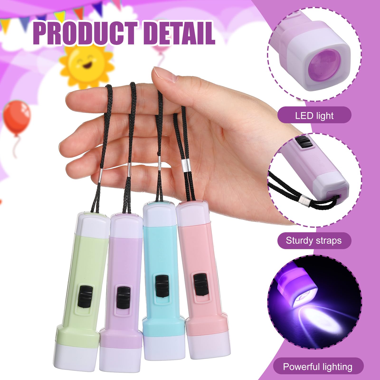 Snapklik.com : Tujoe 24 Pcs Mini Flashlight For Kids