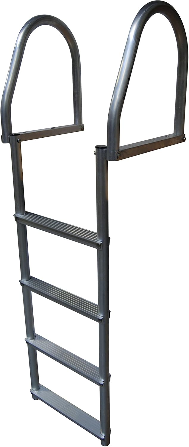 Dock Edge 2175-F Dock Ladder, 4 Step, Flip Up, Eco Weld Free, Aluminum ...