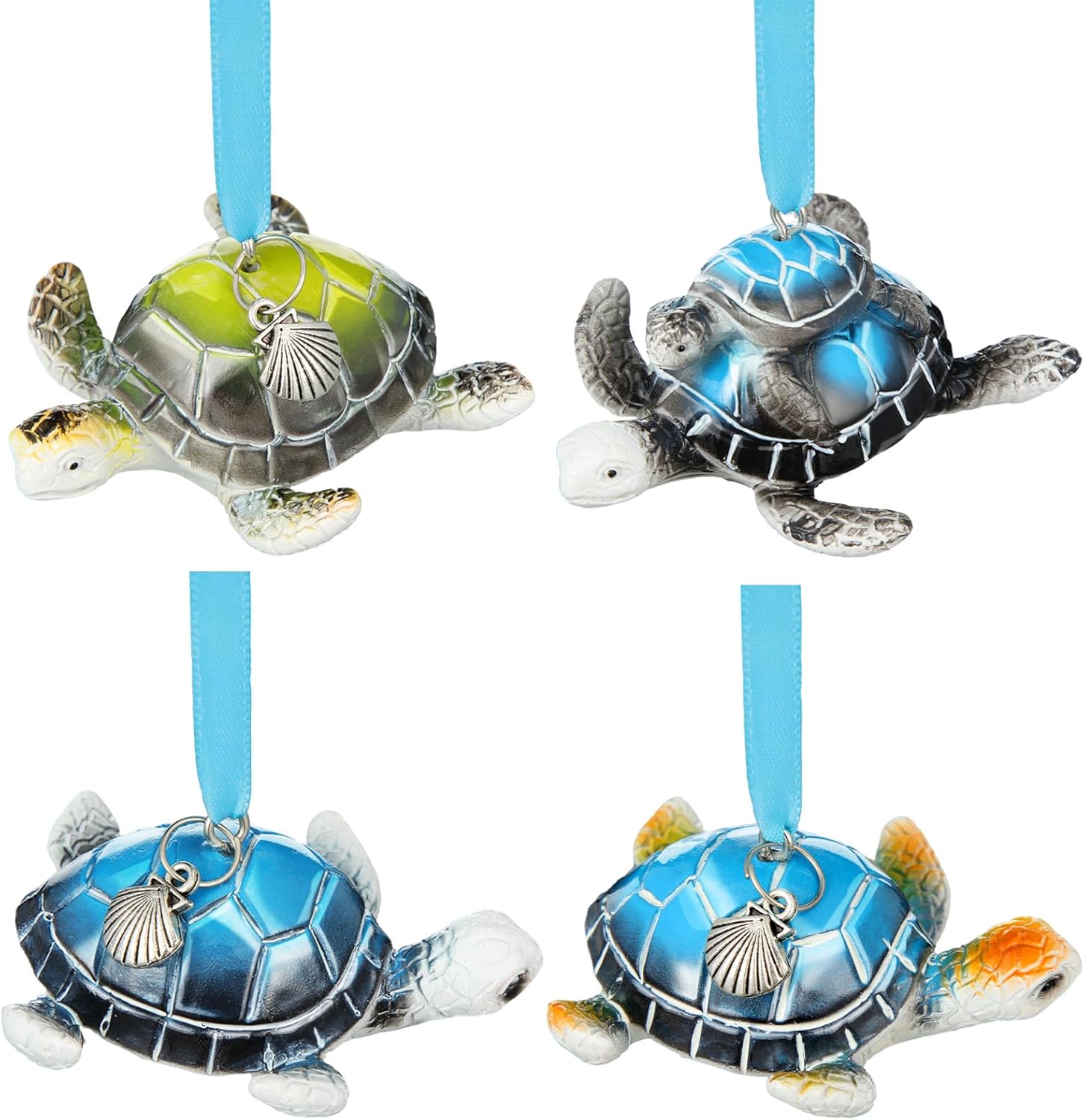 Amazon.com: Vercraft 4 Pcs Blue and Green Sea Turtle Ornament Sea ...