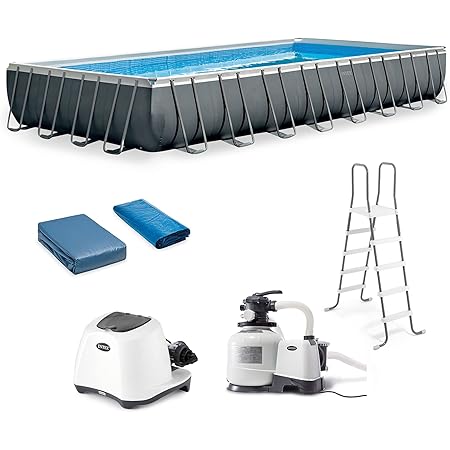 Amazon.com: Intex 32ft x 16ft x 52in Rectangular Ultra XTR Above Ground ...