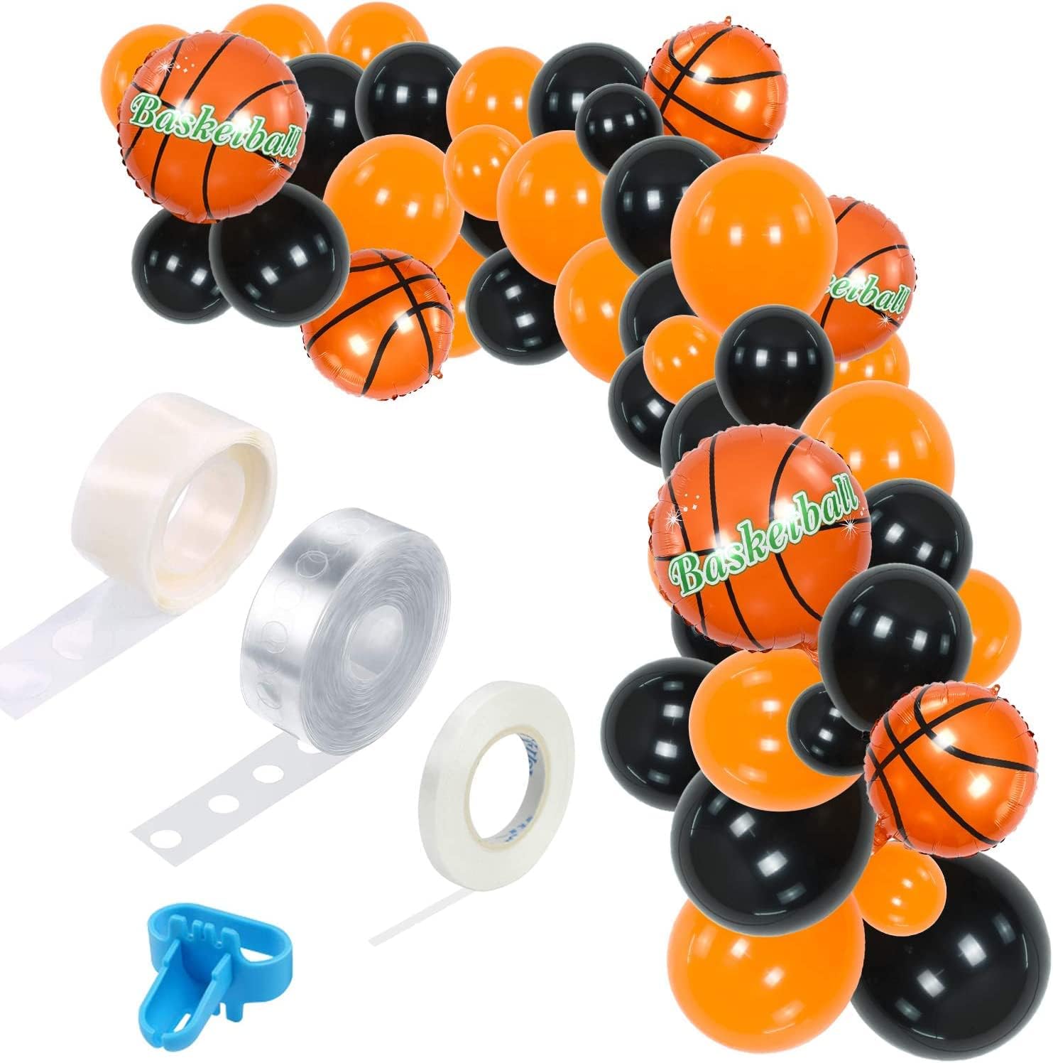 Amazon.com: Basketball Theme Balloon Garland Arch Kit, 110 PCS Black ...