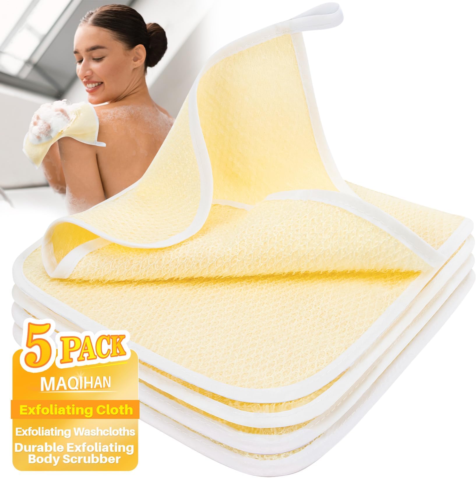 Amazon.com: MAQIHAN Exfoliating Cloth - 5Pack Exfoliating Washcloths ...