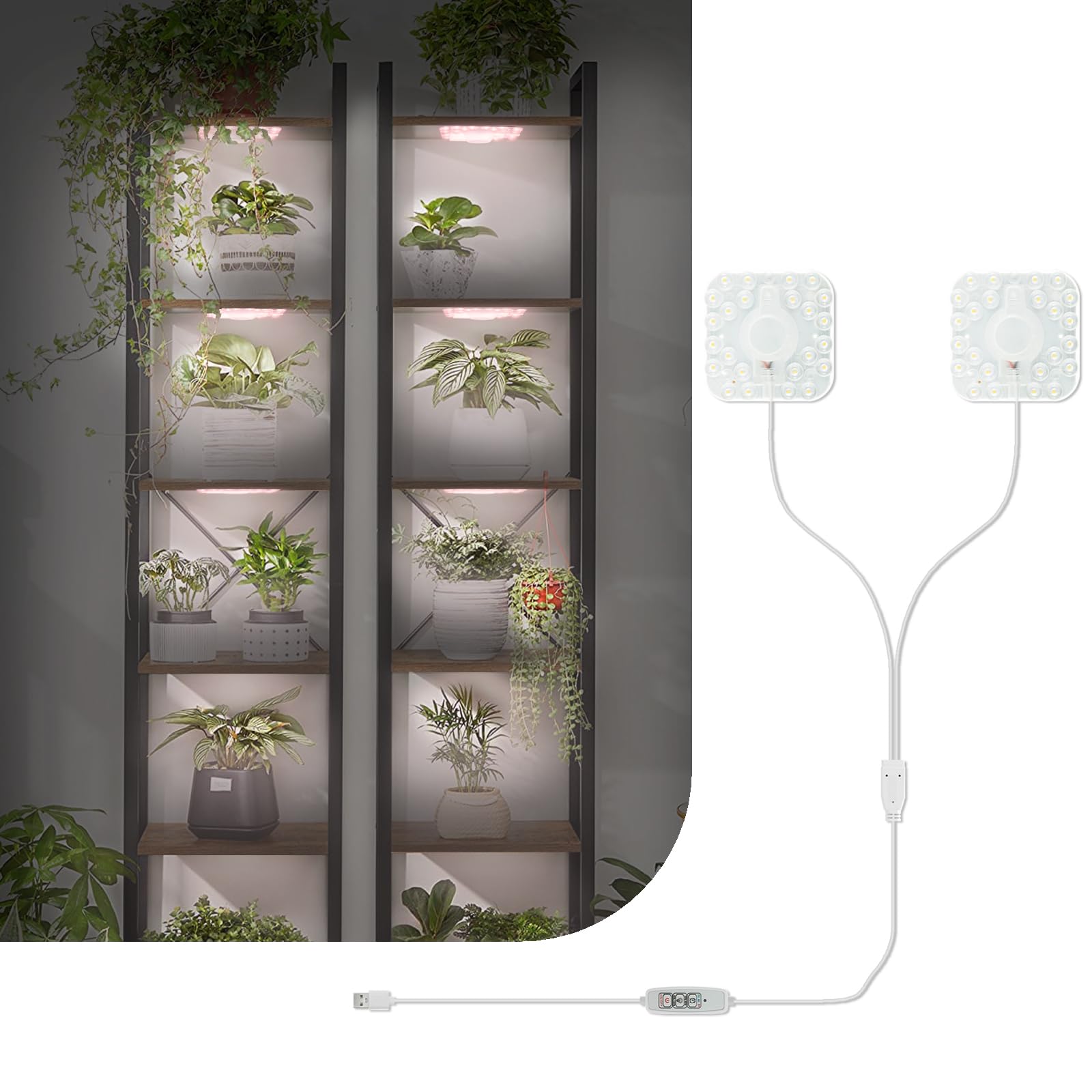 Amazon.com: LYDODOKA 4" Grow Lights for Indoor Vegetation, 4 Adjustable ...