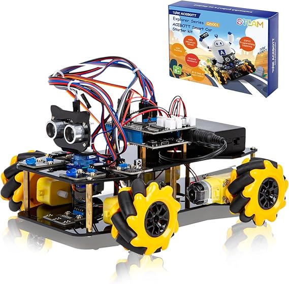 Amazon.com: ACEBOTT Smart Robot Car Kit, 4WD Remote Control Car ...