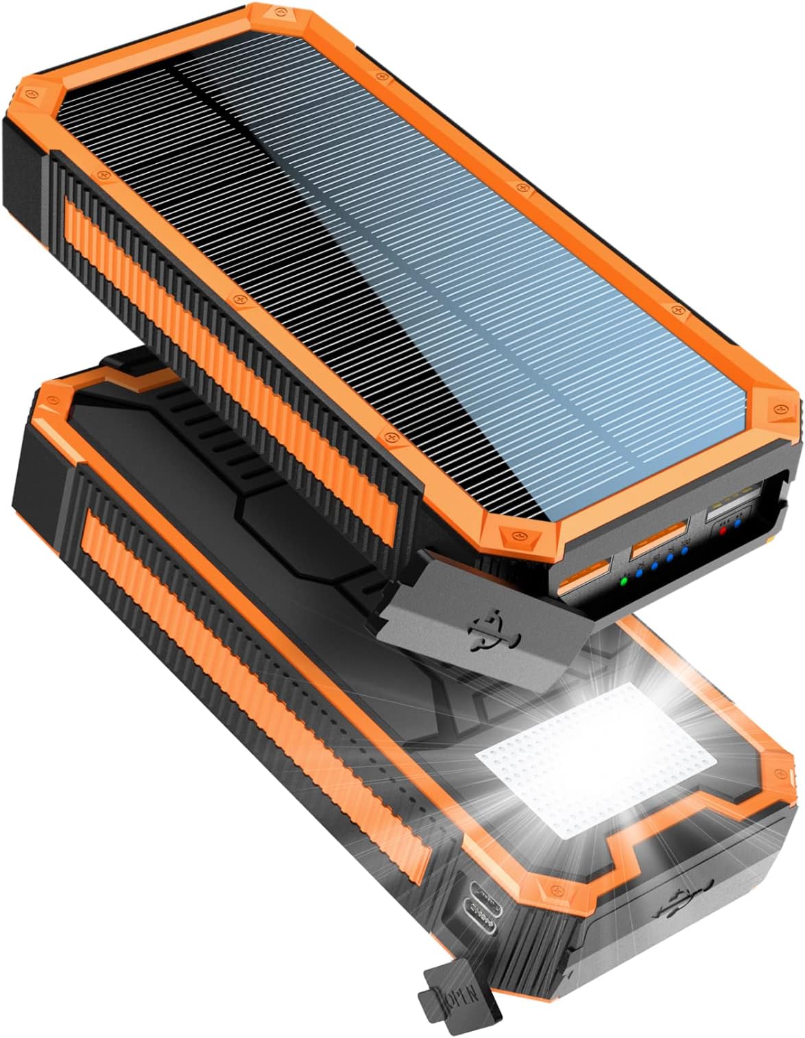 Power Bank 26800mAh, Power Bank Solarzelle USB C mit 4 Ausgang 3 ...