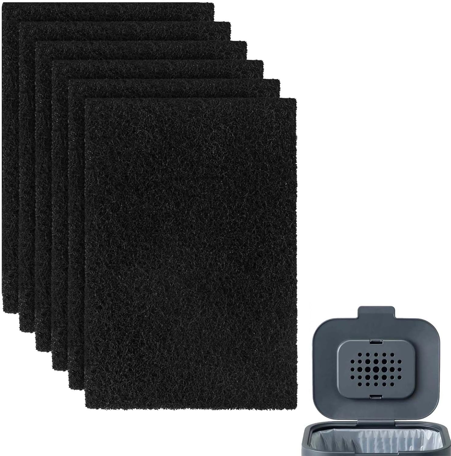 6 Pack Compost Bin Carbon Odour Filters for Food Waste Caddy ...