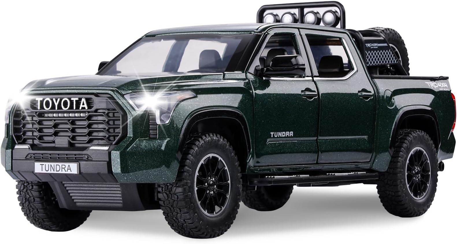 Amazon.com: New-Ray Chevrolet 4x4 Gray Silverado Pickup Truck w/Working ...