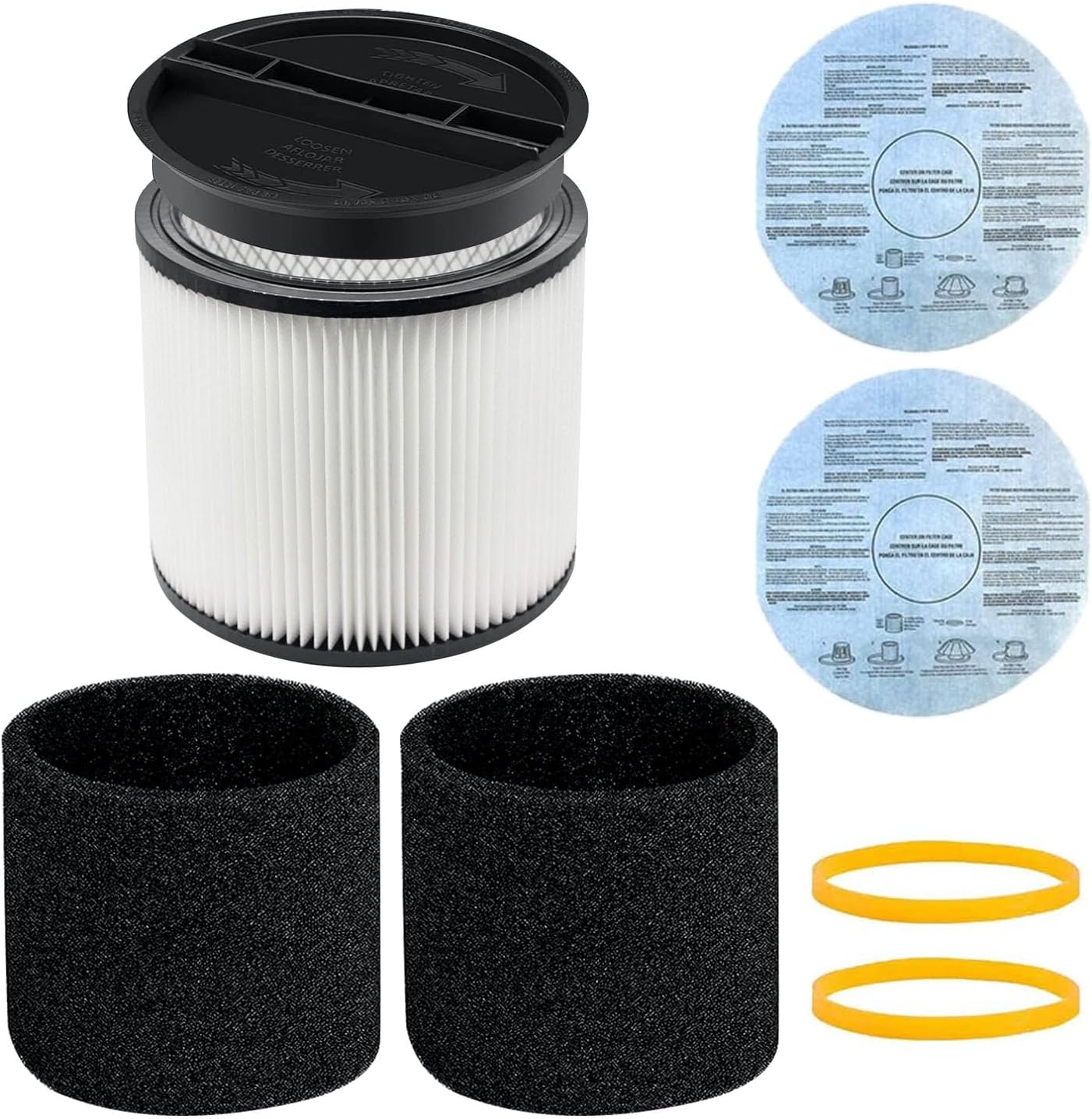 Makeufre 90304 Replacement Filter With Lid, Compatible with Shop Vac ...