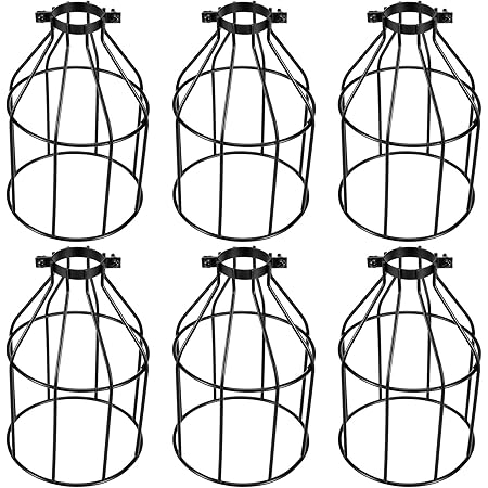 SEUNMUK 6 Pack Black Metal Bulb Guard, Vintage Old Open Style Lamp ...