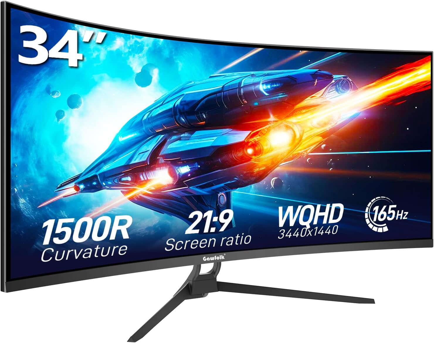 KTC Monitor Gaming 32 Pollici Curvo, 170Hz, 2K QHD 2560 x 1440p Schermo ...