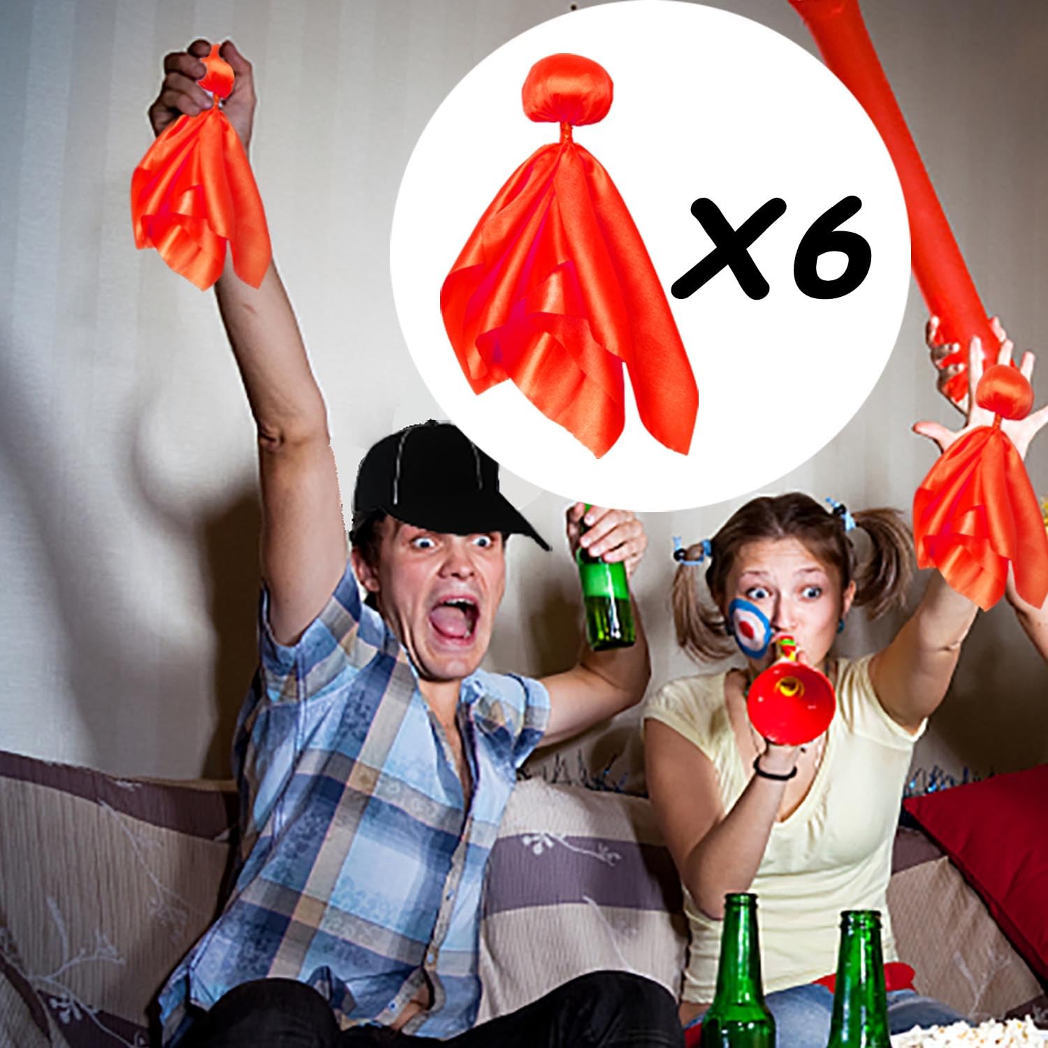 Snapklik.com : HIOHWEFH 6 Pcs Red Penalty Flag Football Flags ...