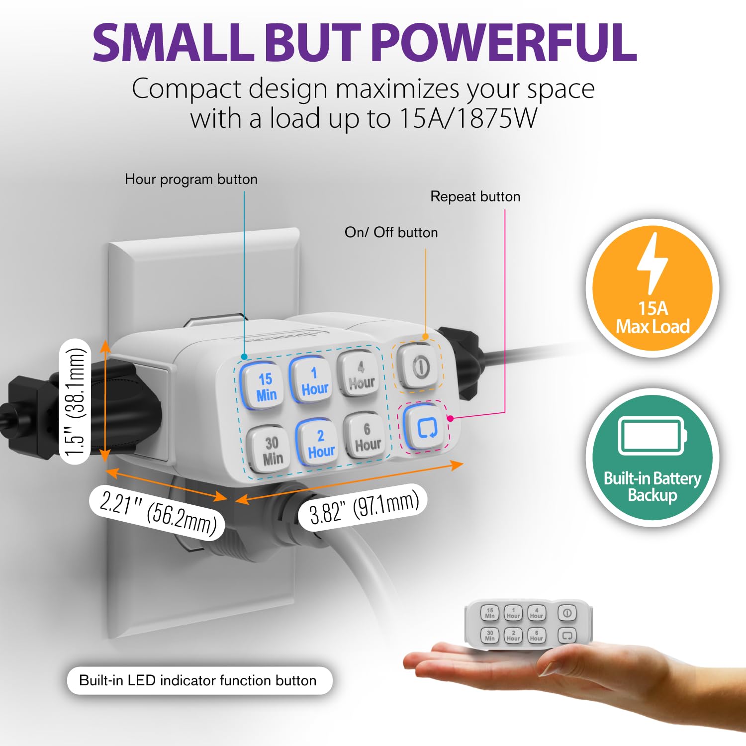 Snapklik.com : Indoor Countdown Timer Outlet, Plug In Light Timer ...