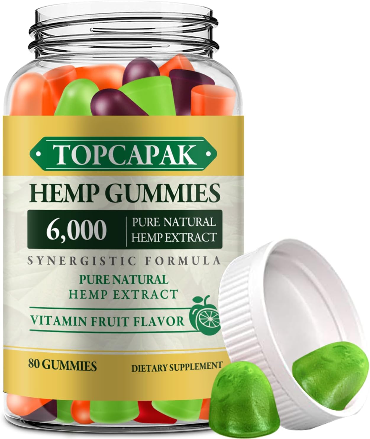 Amazon.com: TOPCAPAK Hemp Gummy 512 High Potency Edible Gummy 512 6000 ...