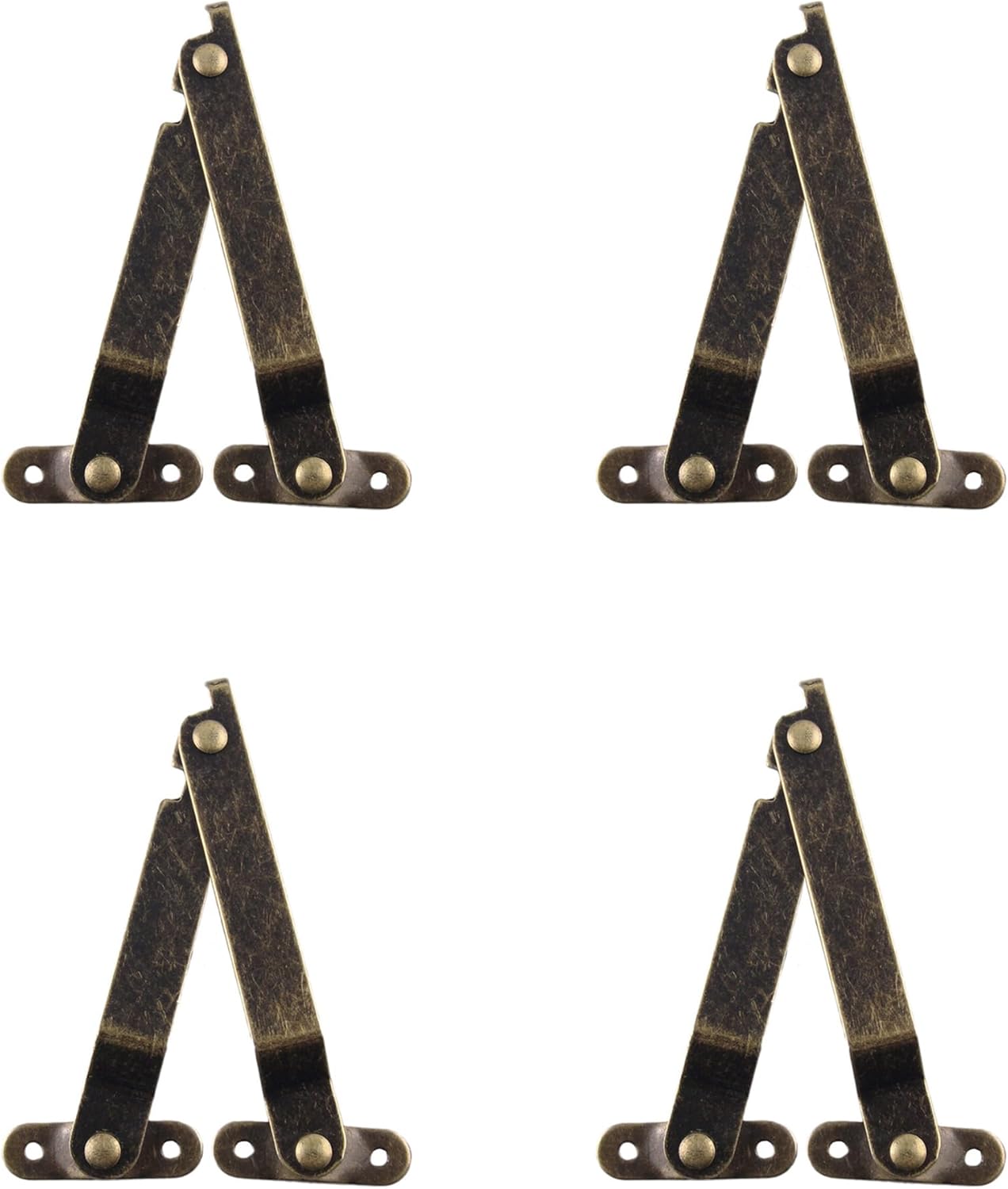 Adyoney 4 Pcs Large Antique Brass Lid Folding Support Hinges ...
