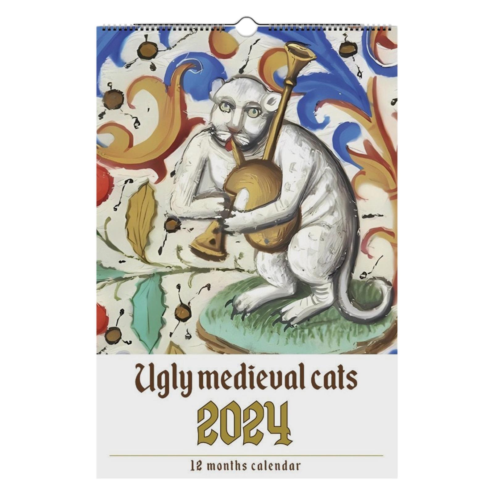 Ugly Medieval Cat Paintings Medieval Cat Calendar 2025 Strange Cats