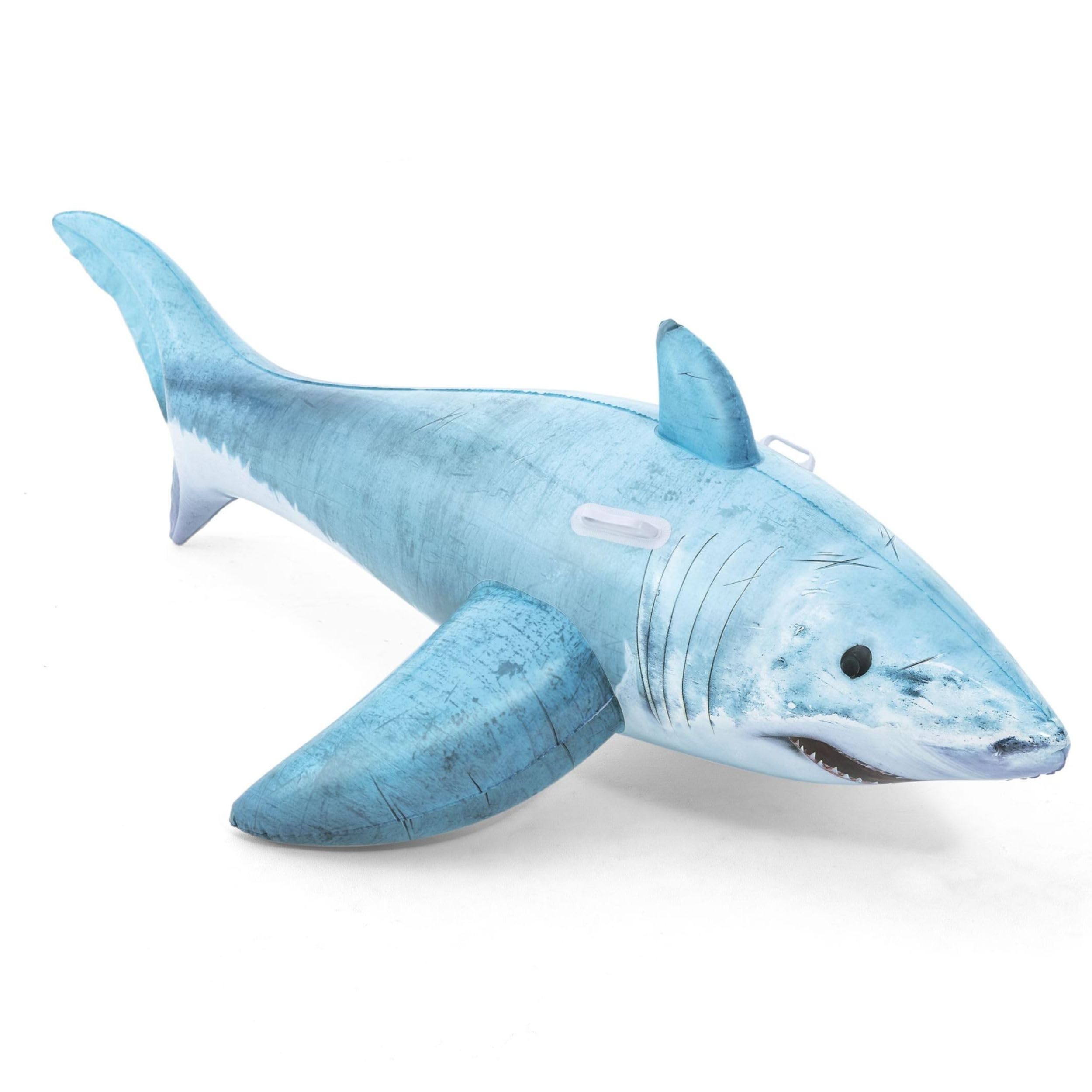 Bestway Realistic Shark Pool Float, Kids Inflatable Ride-On with ...