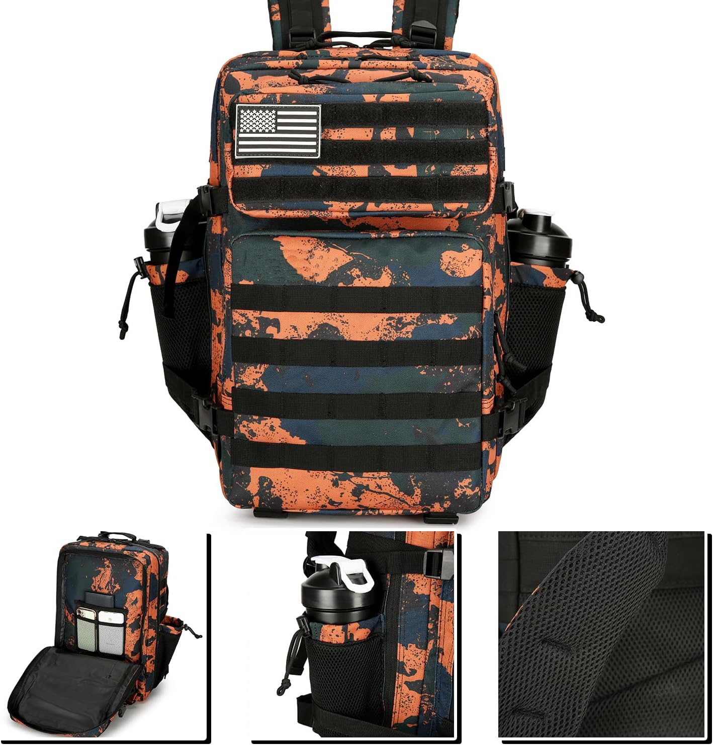 Military 45L Tactical Assault Backpack 3 day assault pack with Molle ...