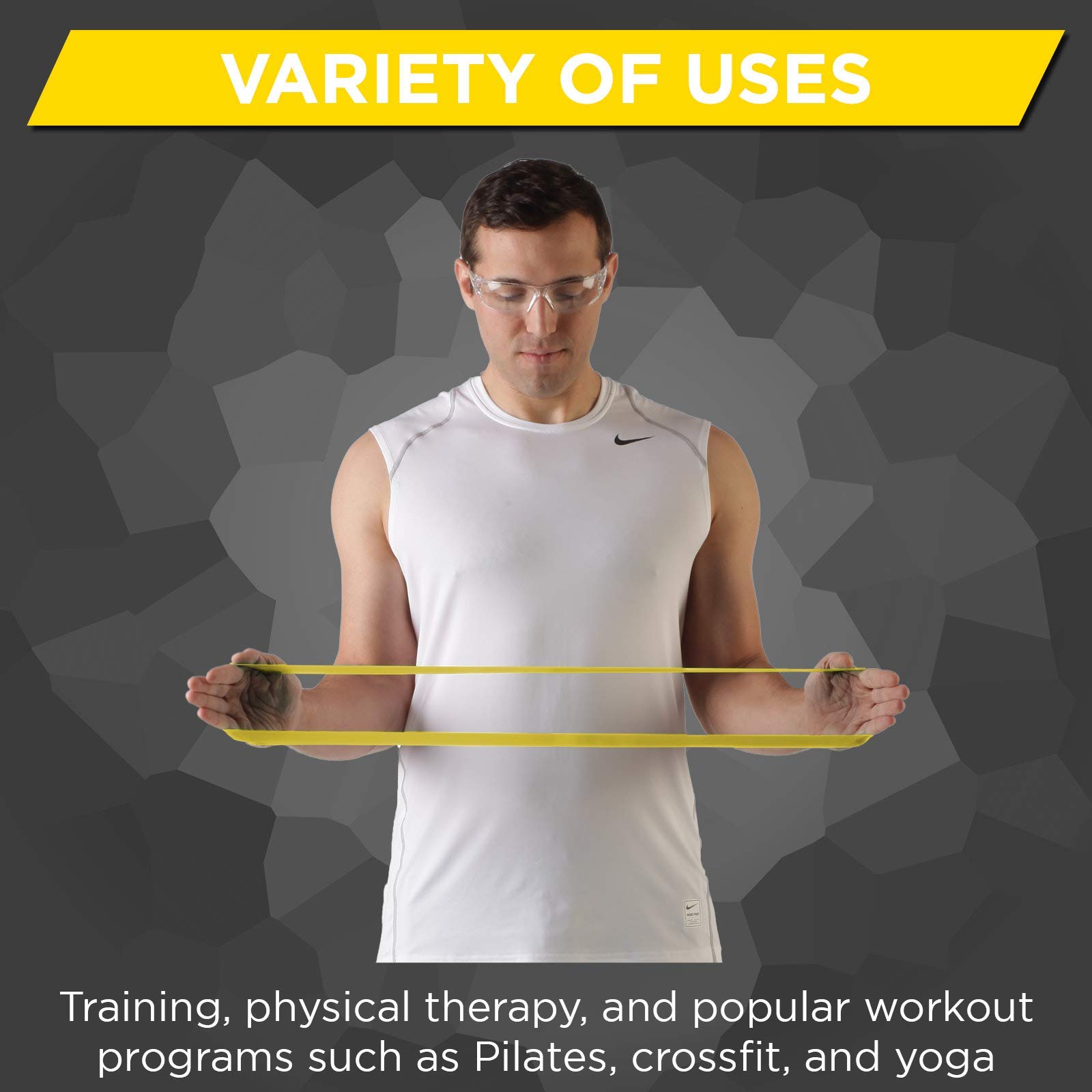 Snapklik.com : Resistance Band Loops, 12" Yellow, Light Resistance ...