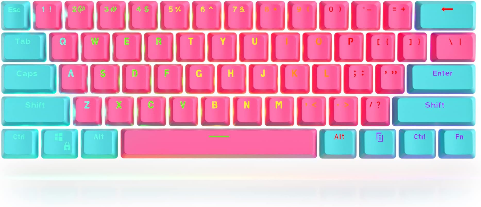 Amazon.com: Blue Clix Cotton Candy 60% Mechanical Keyboard ...