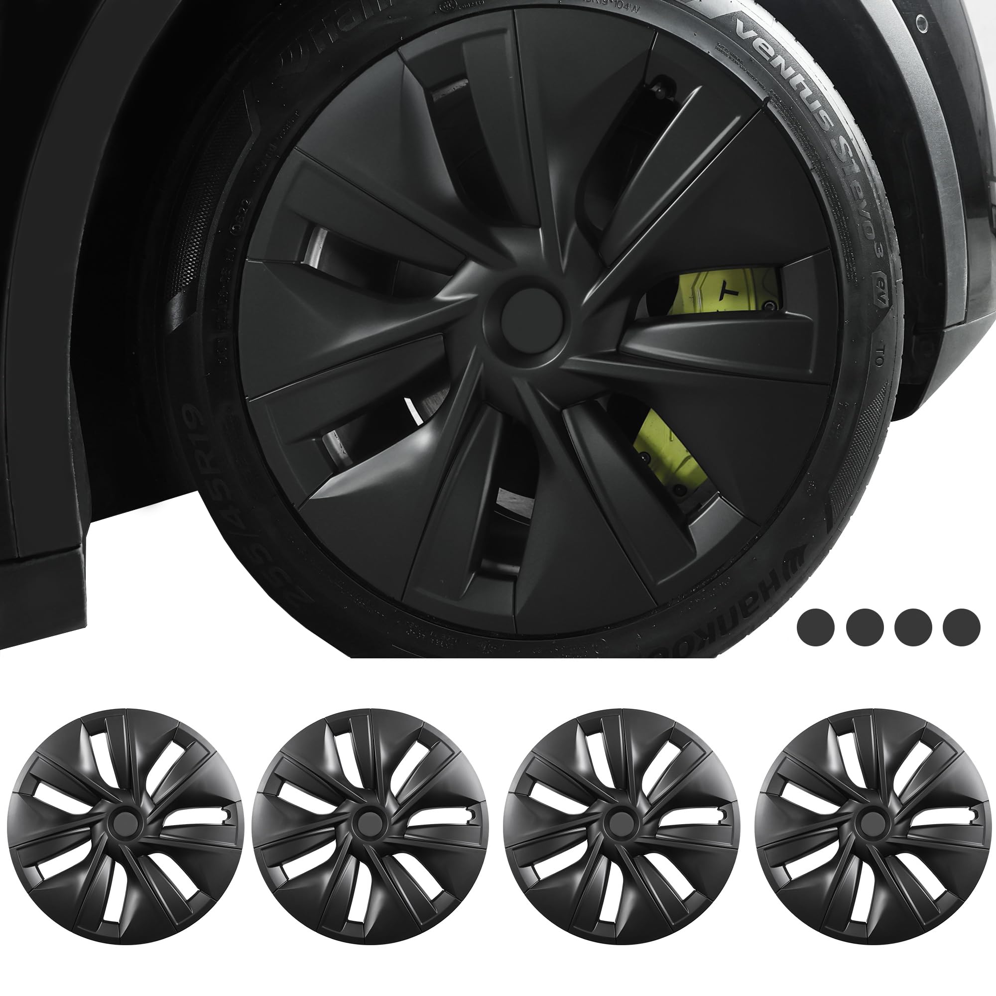 Snapklik.com : FORAUTOMOD Tesla Model Y 19 Inch Wheel Covers