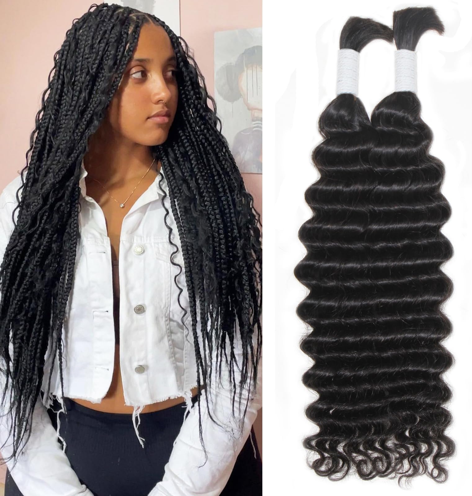 Amazon.com : Harlem125 Human Hair Blend Braids Kima Signature Bulk ...