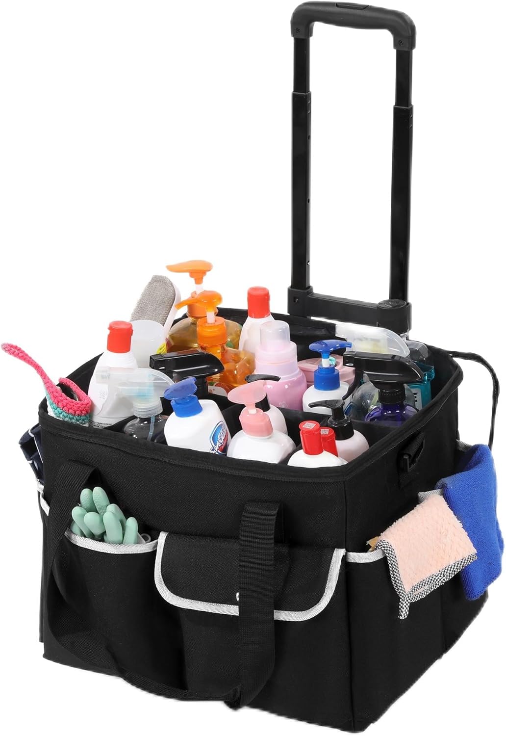 Amazon.com: BALAPET Rolling Cleaning Caddy Bag with Detachable Trolley ...